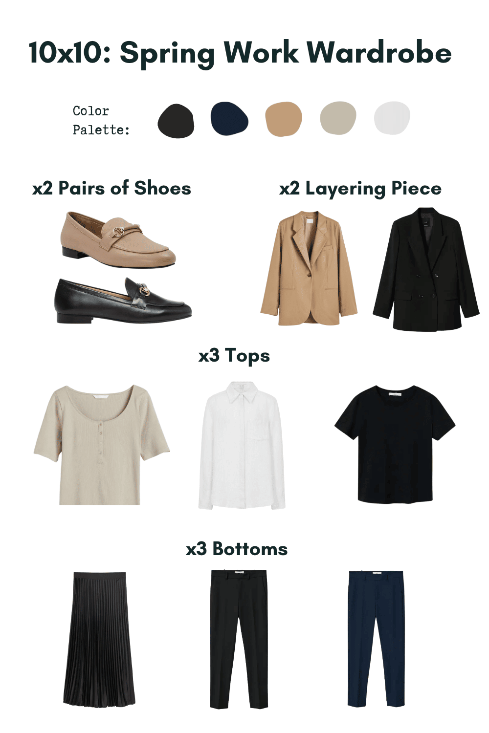 10 Items 10 Ways: Spring Work Capsule Wardrobe